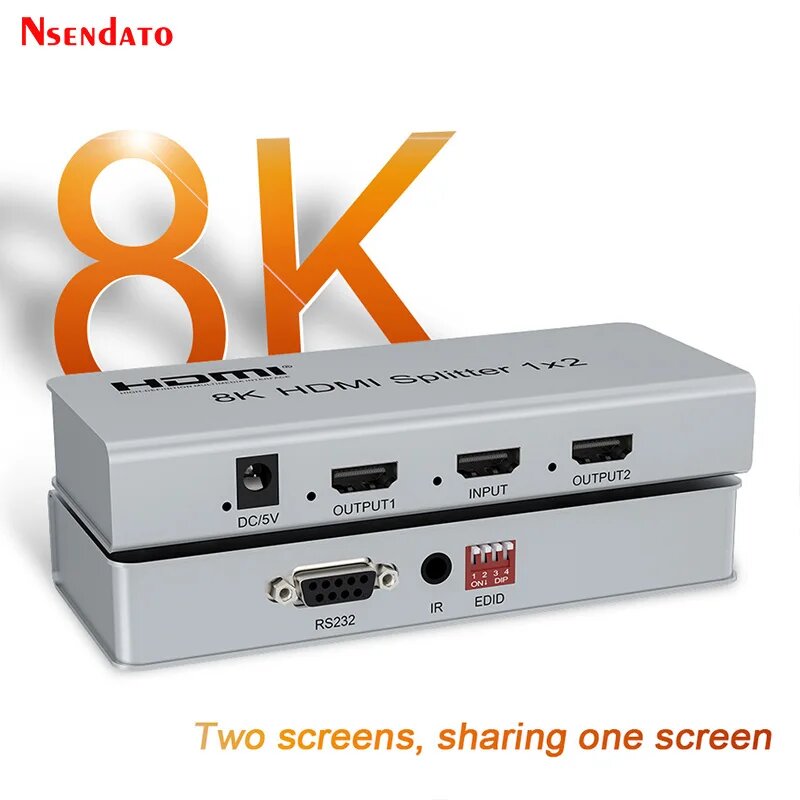 HDMI разветвитель Nsendato 1x2 EU Plug