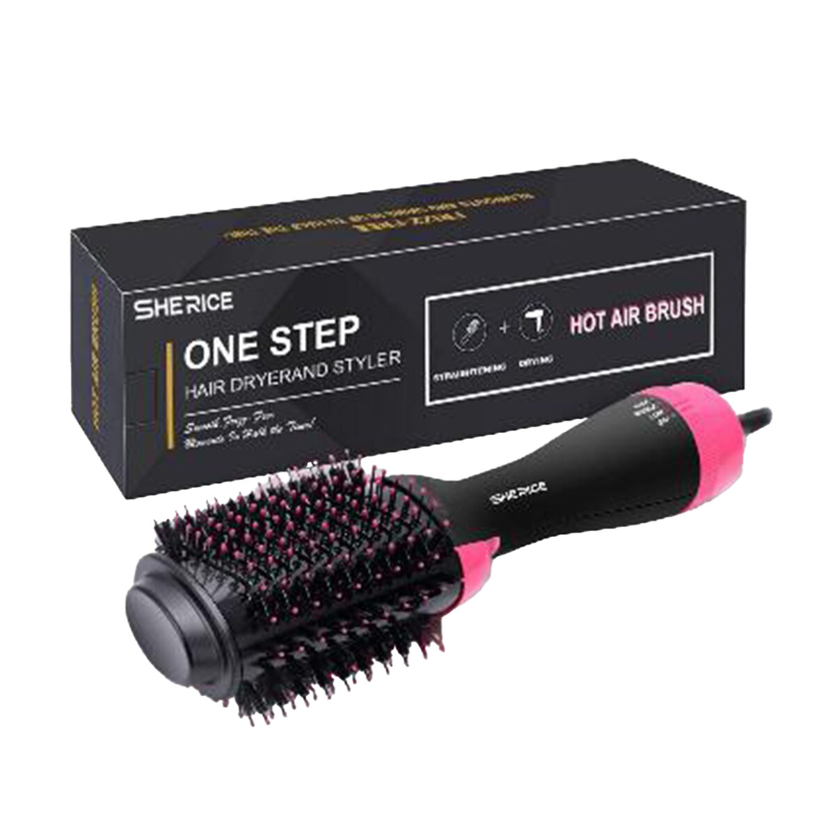 Фен SHERICE One Step Blow и щетка для придания объема | Фен-щетка с горячим воздухом для выпрямления и завивки волос, расческа 1000 Вт