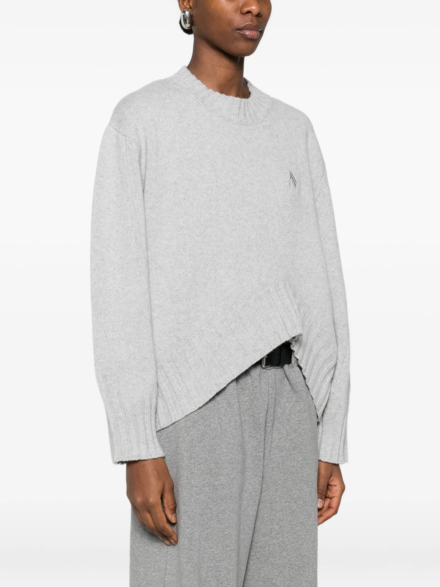 Свитер The Attico Asymmetric-hem sweater, размер 38, , grey — фото 1