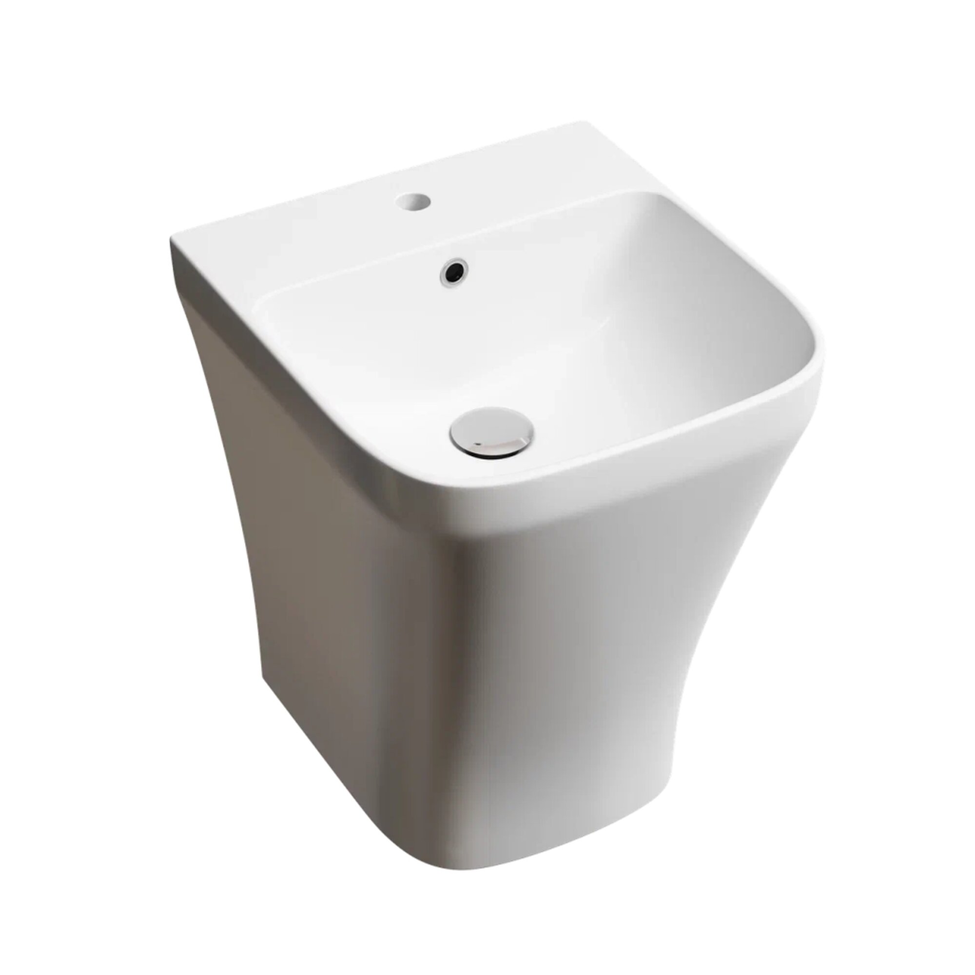 Раковина моноблок подвесная Ceramicanova DION CN6067, цвет белый