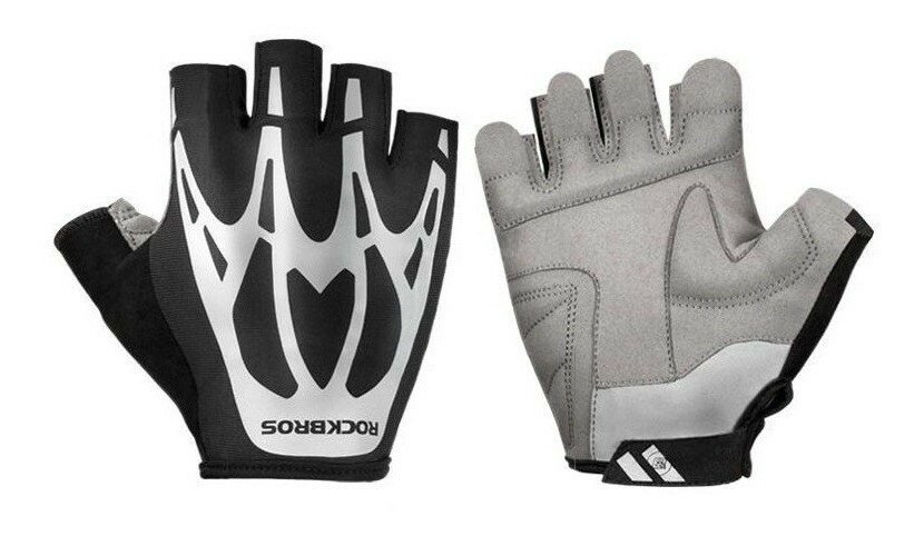 Велоперчатки ROCKBROS Ghost Claw р. M черные. Короткие пальцы.