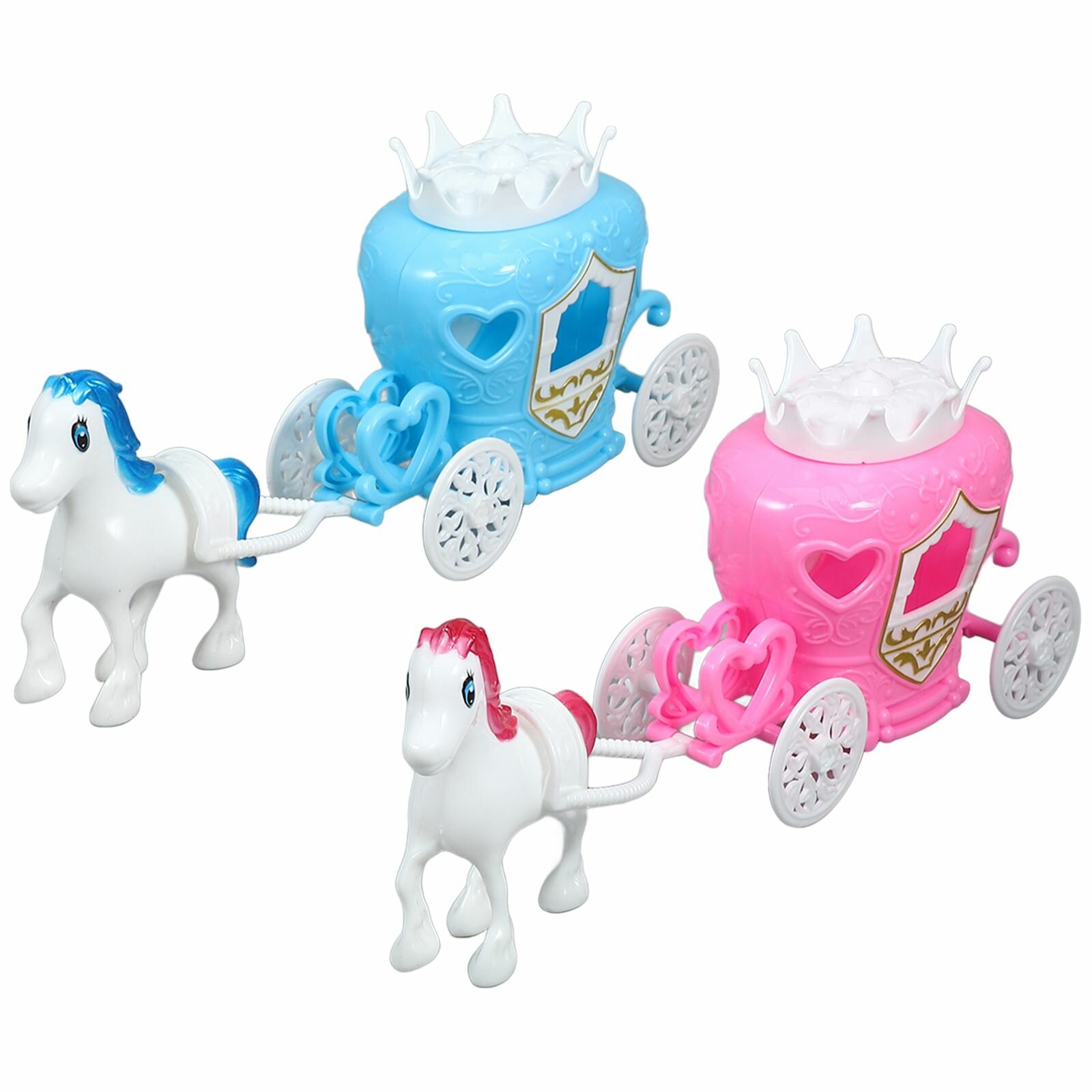 Игрушечные пластиковые тыквенные кареты для украшения, в наборе 2 шт