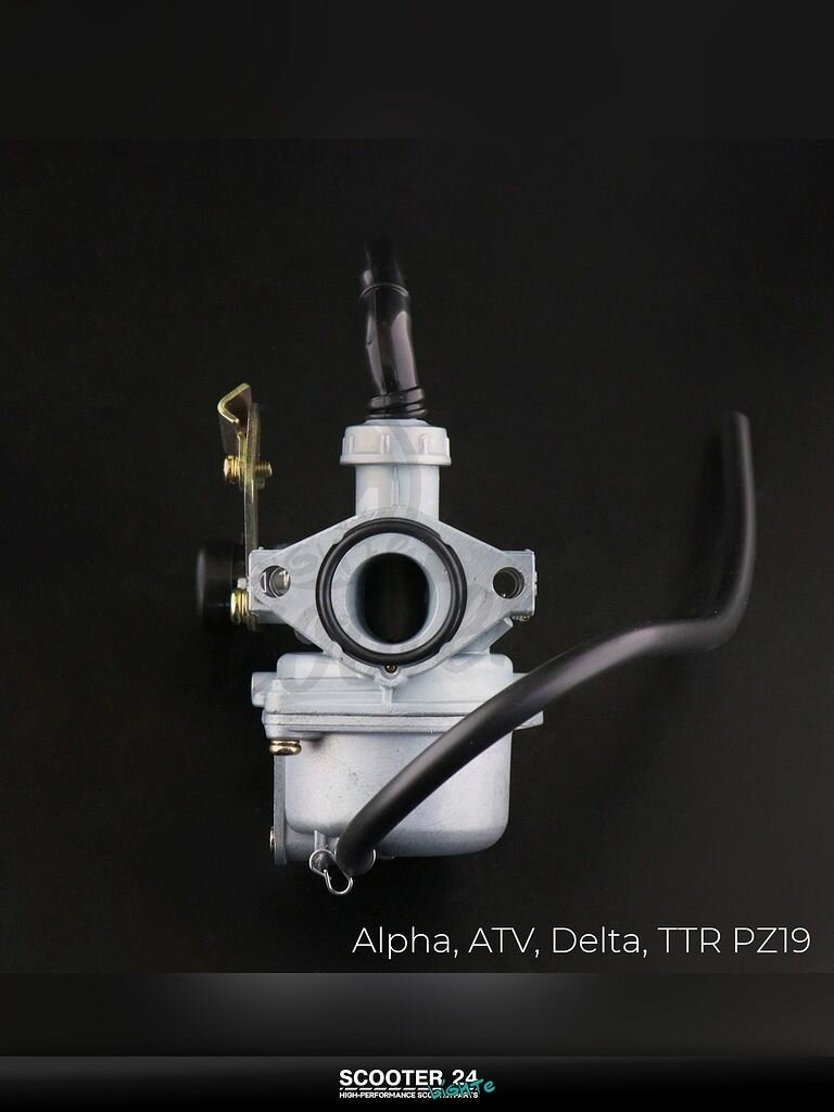 Карбюратор PZ19 на мототехнику, мопед и квадроцикл Alpha, ATV, Delta, TTR / Альфа, АТВ, Дельта, ТТР (дроссель под трос) "BEEZMOTO"