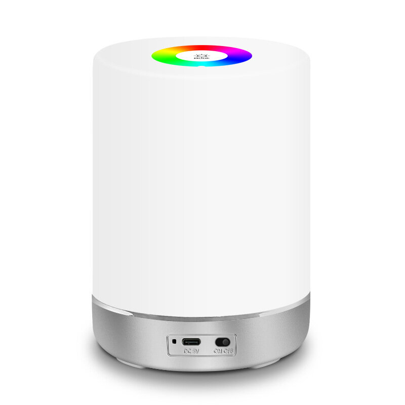 3W Светильник с серебряным основанием и серебряным кольцом, теплый RGB-свет для домашнего интерьера