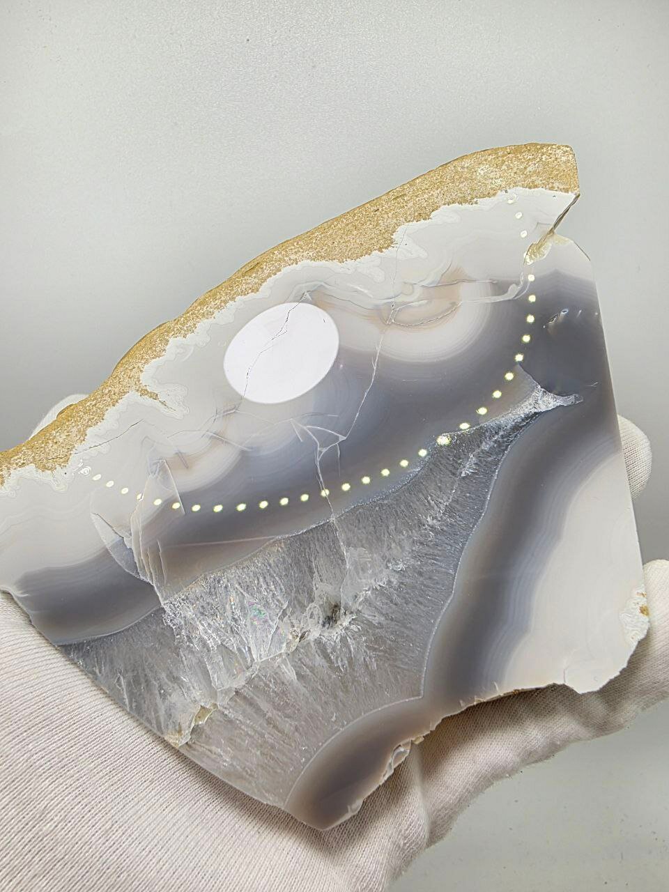 Агат (полированный) 140 мм, 714 г