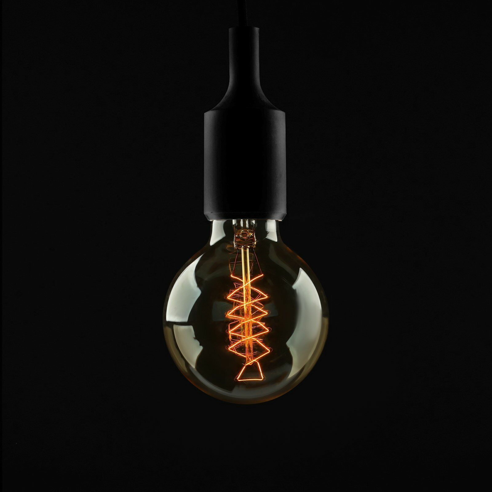 Лампа накаливания винтажная "Шар спираль", G80, 40 Вт, Е27, 230 В, 120x80 мм, тёплый белый