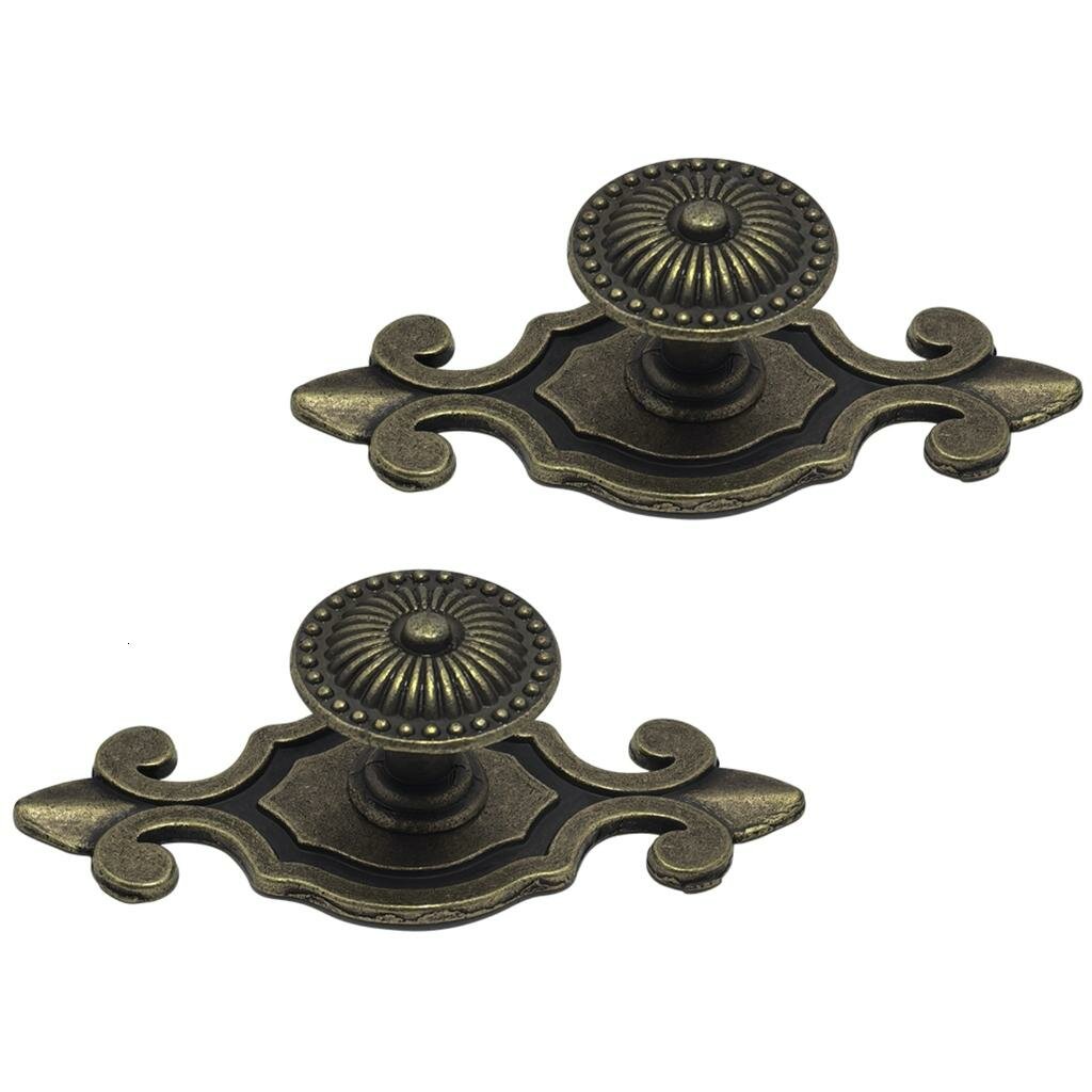 Ретро-ручки для ящиков, 2 шт, Зеленая бронза