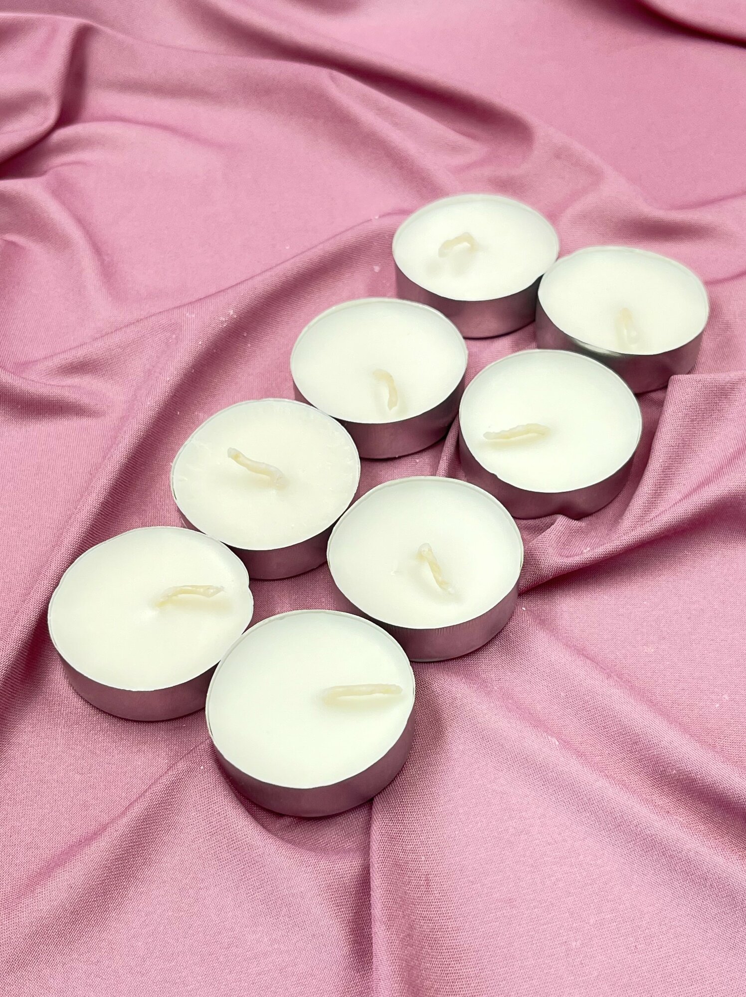 Свечи чайные из соевого воска с ароматом Пихты, набор 8 шт.