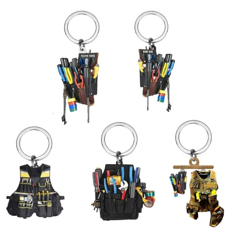 Набор из 5 акриловых брелоков для инструментальной сумки электрика