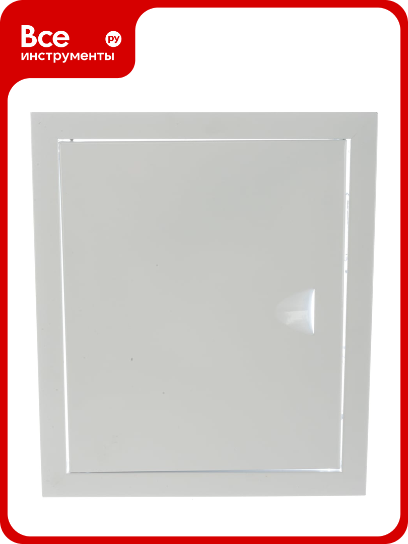 Металлический люк 25 x 30 см Эвент ЛМП сантехнический распашной люк без замка, белая рамка и двери