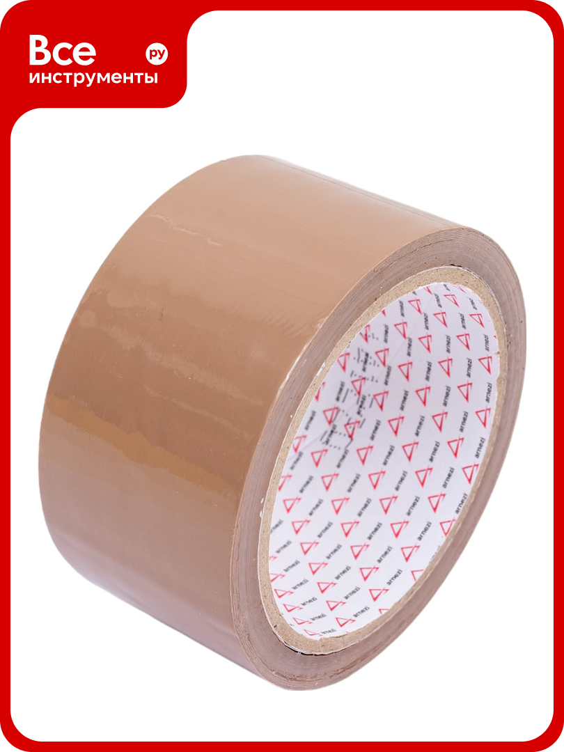 Упаковочная клейкая лента ARNEZI коричневый, 50 мм х 50 м, толщина 45 мкм R8030101, акриловый клеевой слой