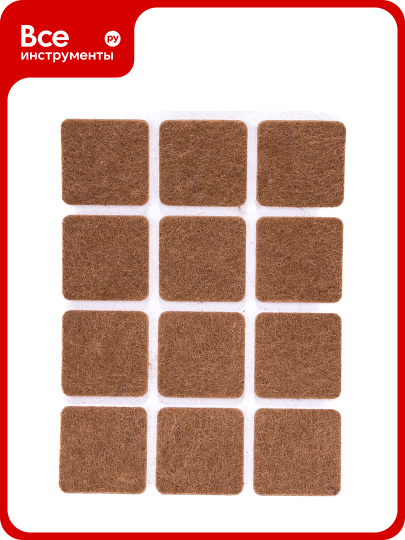 Фетровый пункт Tech-Krep/Zitar самоклеящийся, прямоугольный, черный, из плотного фетра для профессионального крепления