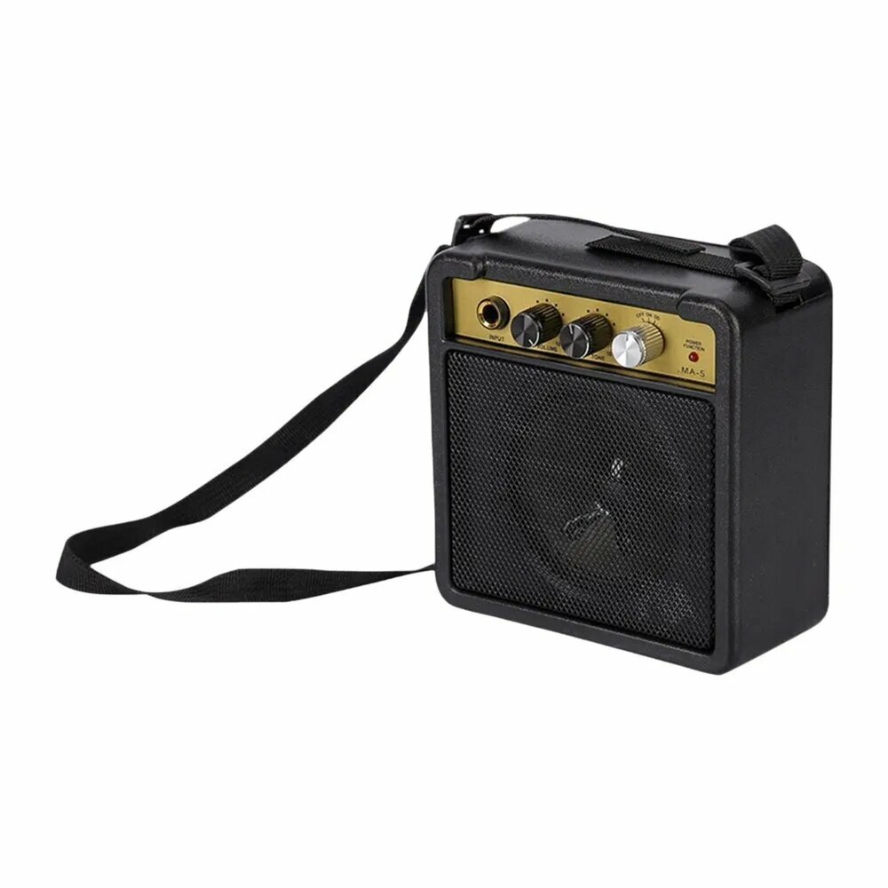 Компактный гитарный усилитель для электрогитары, портативный, с регулировкой громкости и тона, металлический корпус, для занятий и выступлений