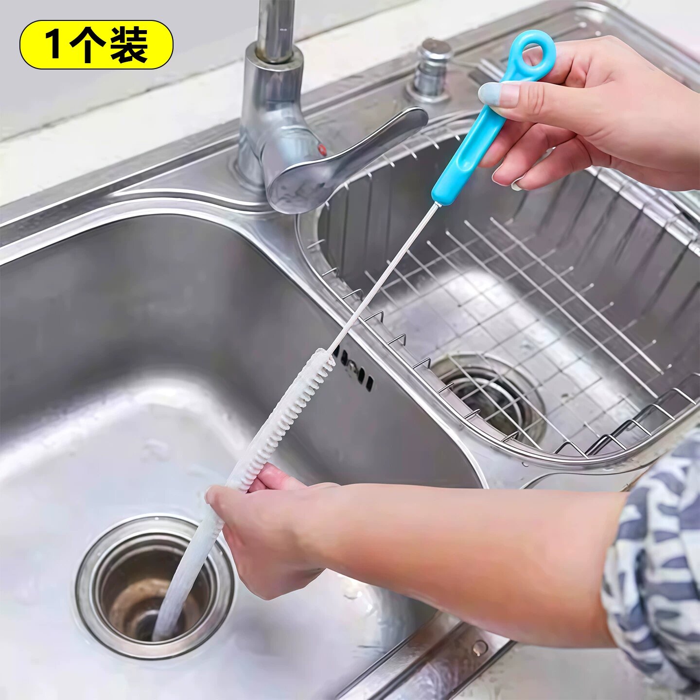 Щетка для чистки труб кухонной раковины, инструмент для удаления волос из раковины, туалетная щетка