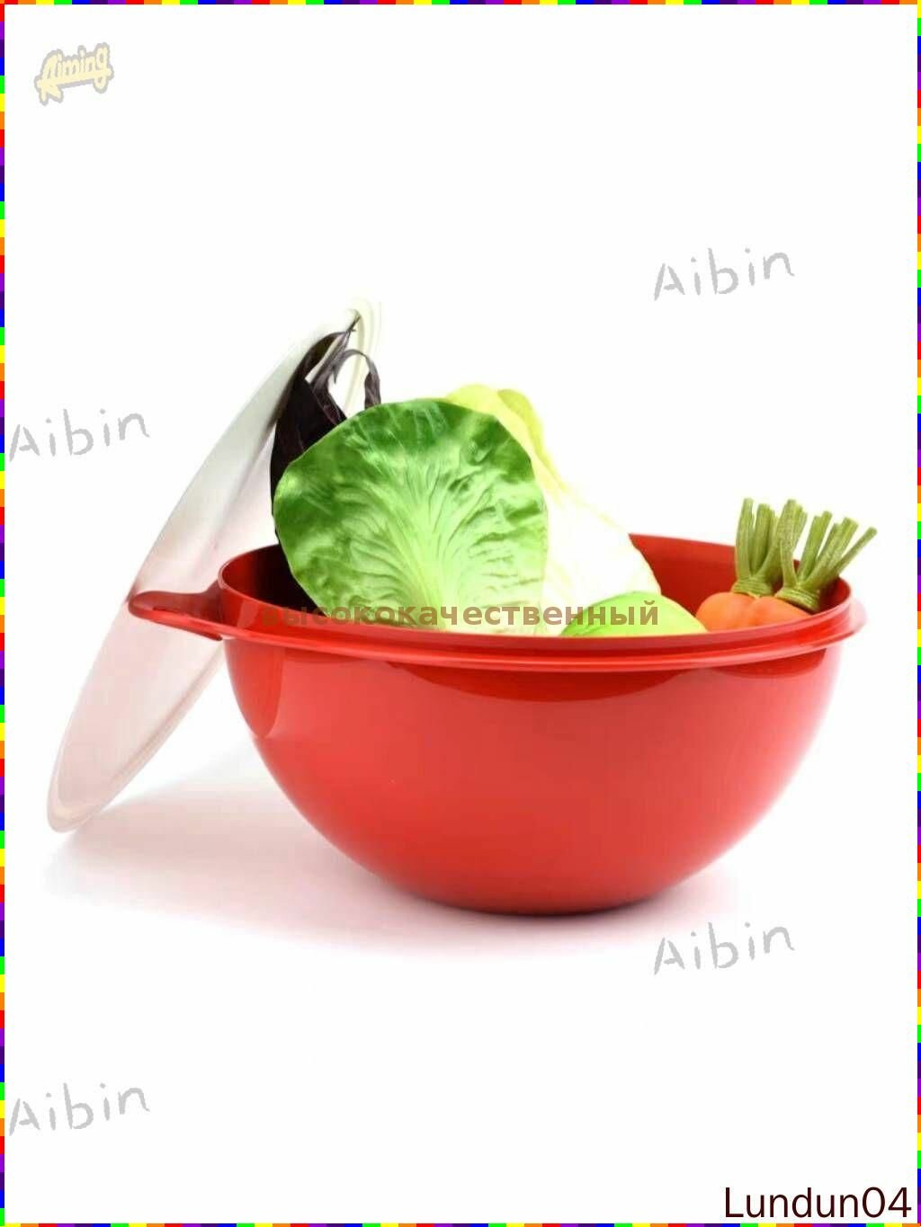 Миска белый, красный, 1 шт