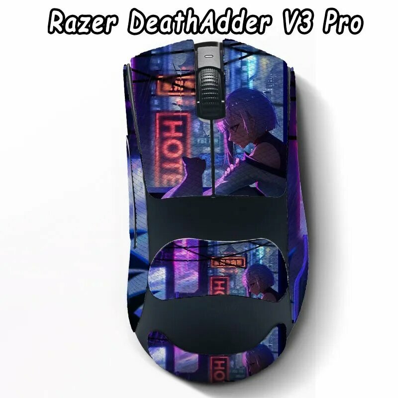Грипсы для Razer DeathAdder V3 Pro и DeathAdderV3Pro / Противоскользящие накладки и наклейки для игровой мыши(Тематическая версия 3)