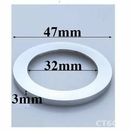 Площадка (подставка) под смеситель плоская. Декоративная подставка под кран. Кольцо под корпус смесителя. Цвет хром.-DKD-CJ0824