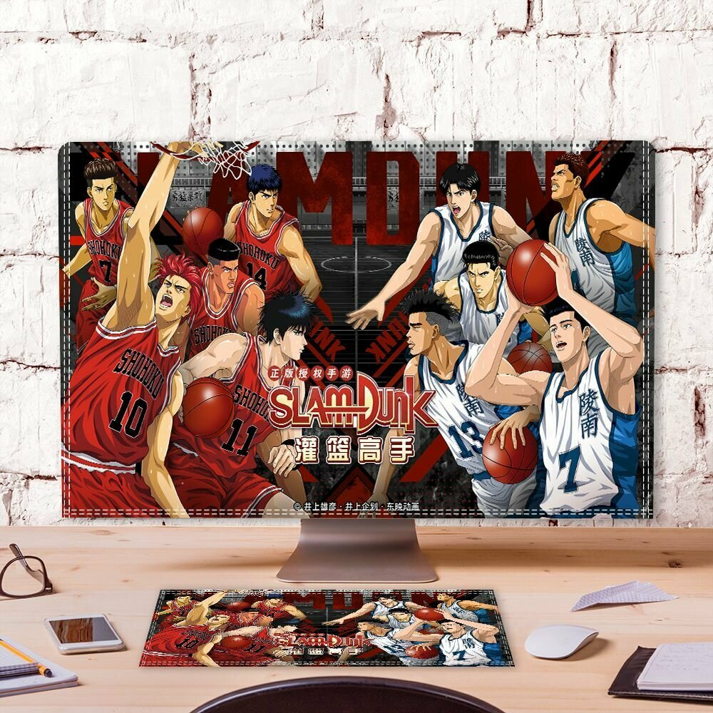 Чехол для компьютера, новая модель, чехол Slam Dunk, мультяшный, пылезащитный, защитник монитора, чехол для клавиатуры, чехол для мейнфрейма, стираемый