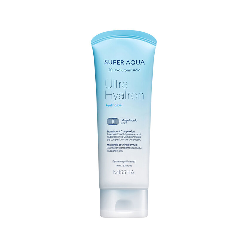 Гель-скатка для лица MISSHA `SUPER AQUA` ULTRA HYALRON отшелушивающий с гиалуроновой кислотой 100 мл