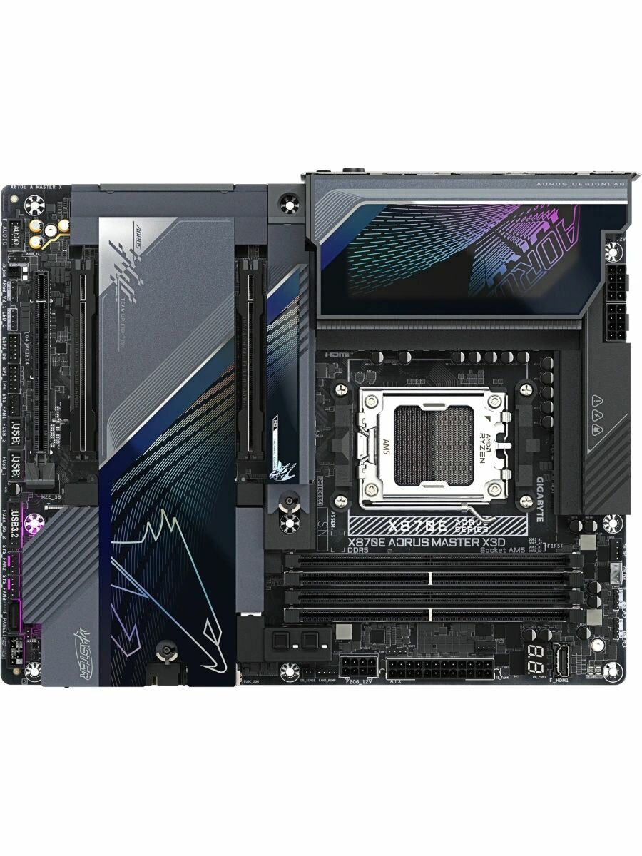 Материнская плата Gigabyte X870E A MASTER X Socket AM5 AMD X870E 4xDDR5 ATX AC 97 8ch(7.1) 1 x 10Gigabit + 1 x 5Gigabit RAID+HDMI