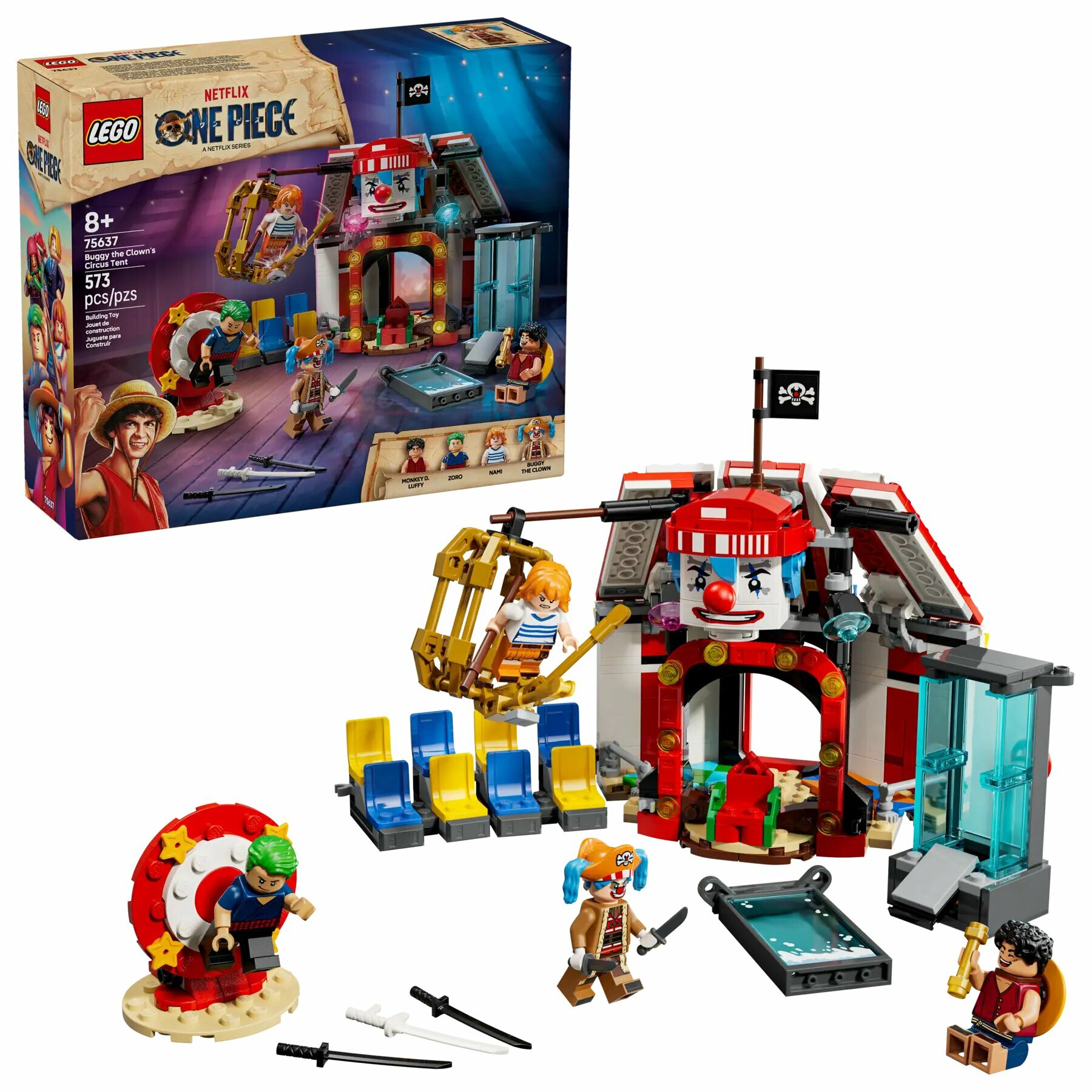 Конструктор LEGO One Piece 75637 Цирковой шатер клоуна Багги, 573 дет.