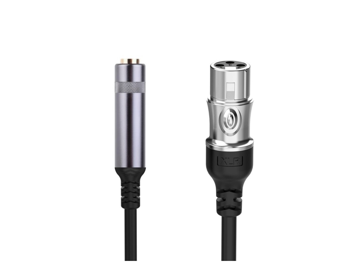 Переходник-адаптер S1306, XLR (M), Jack 6.3, Premium, 0,2 метра, черный