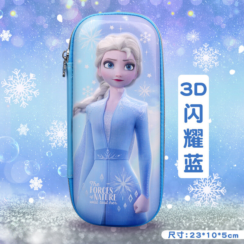 Коробка для канцелярии Frozen Quicksand, многофункциональная пластиковая автоматическая коробка для карандашей, двухслойная новая коробка для карандашей Эльзы, коробка для карандашей принцессы