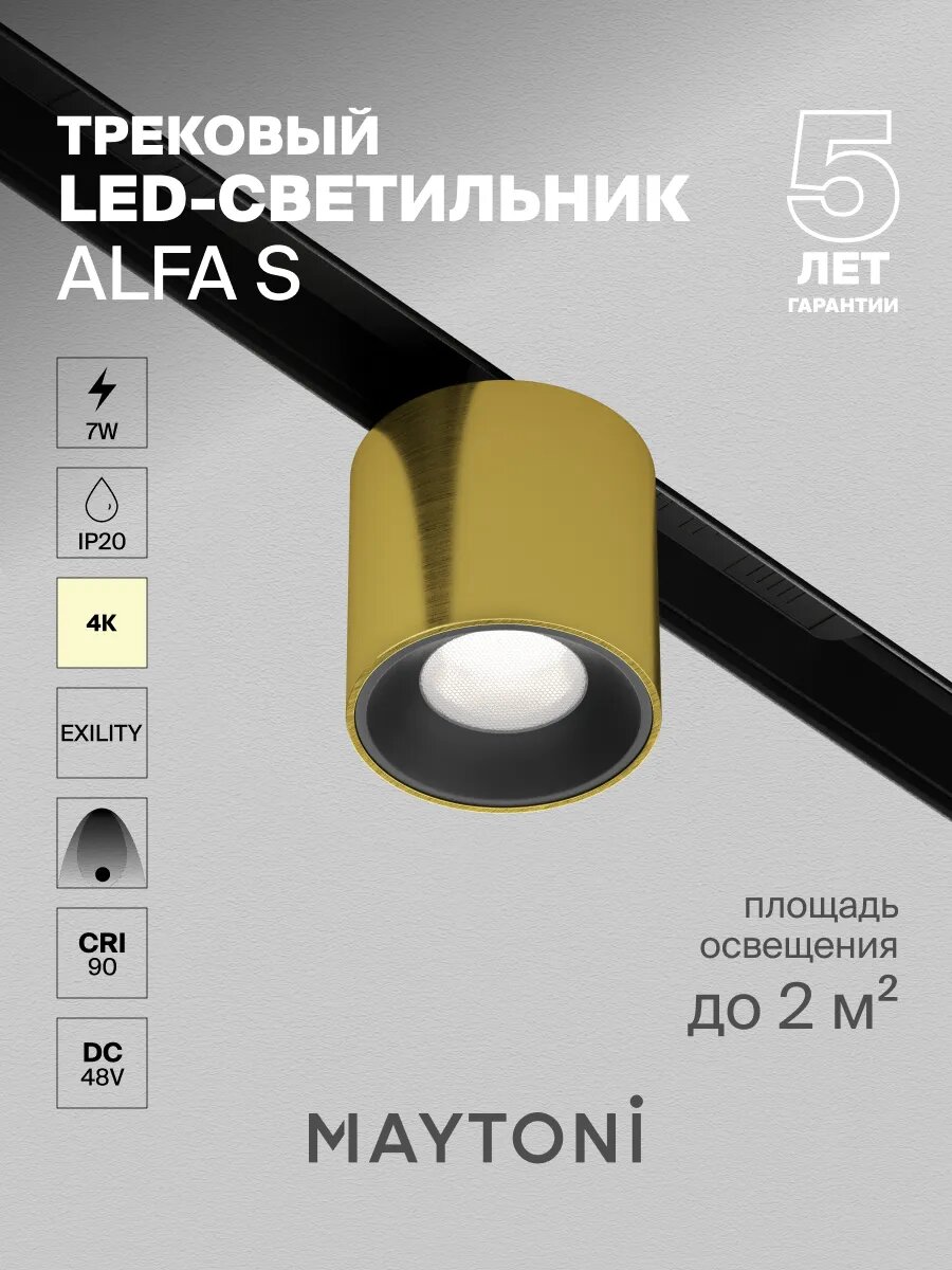 Трековый светильник Technical TR132-2-7W4K-BS