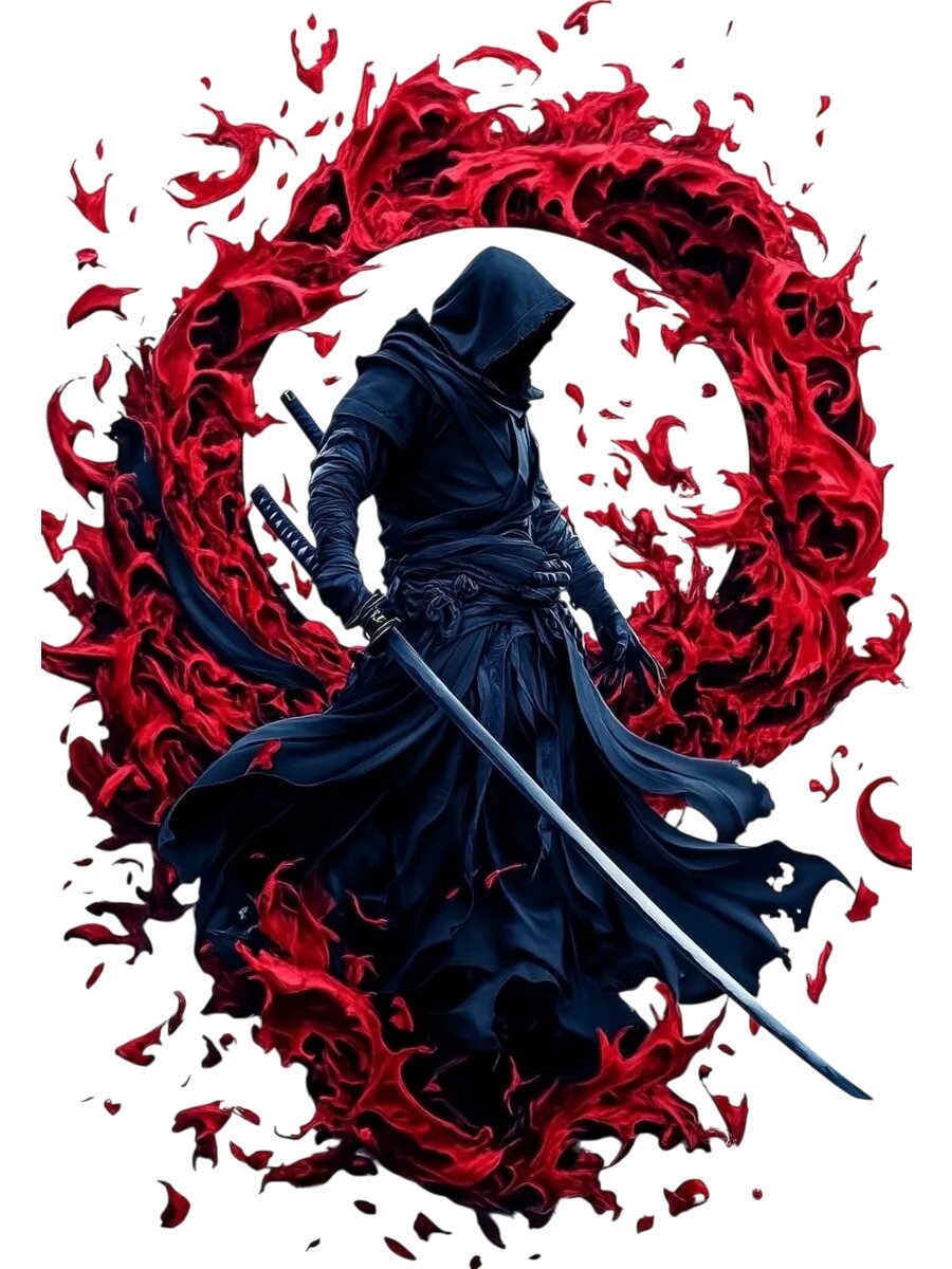 Термонаклейка "Самурай" 14см*20см