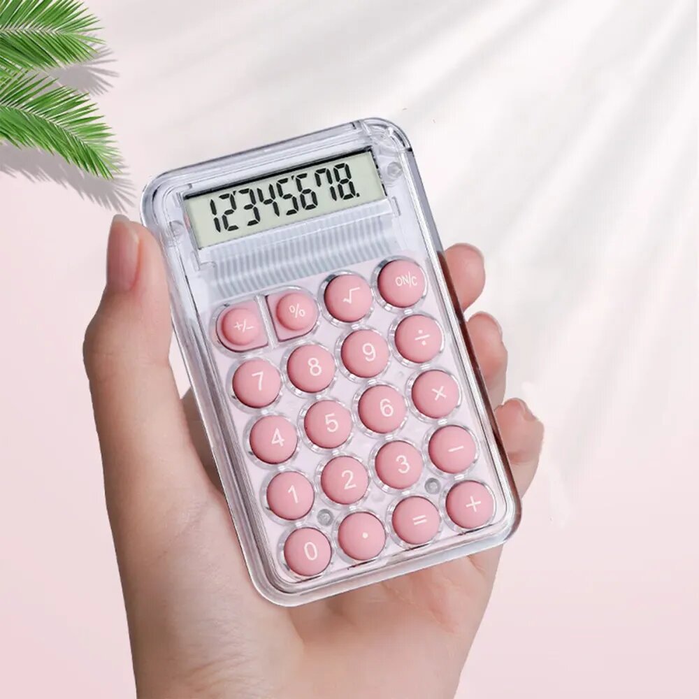 Портативный стандартный калькулятор карамельного цвета с 8-значным дисплеем