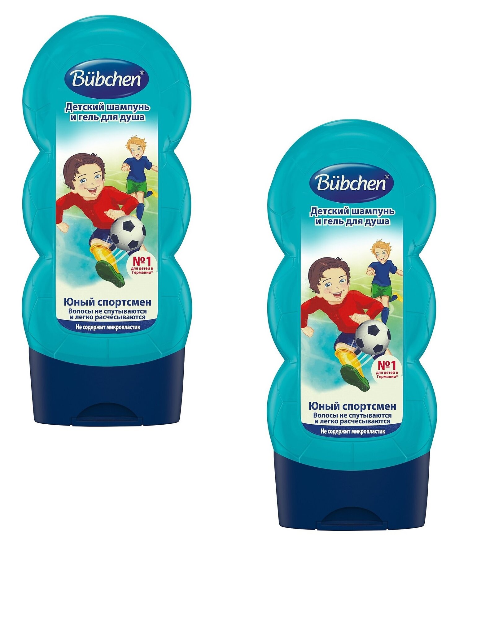 Детский шампунь и гель Bubchen для душа "Юный Спортсмен", 230 мл 2шт