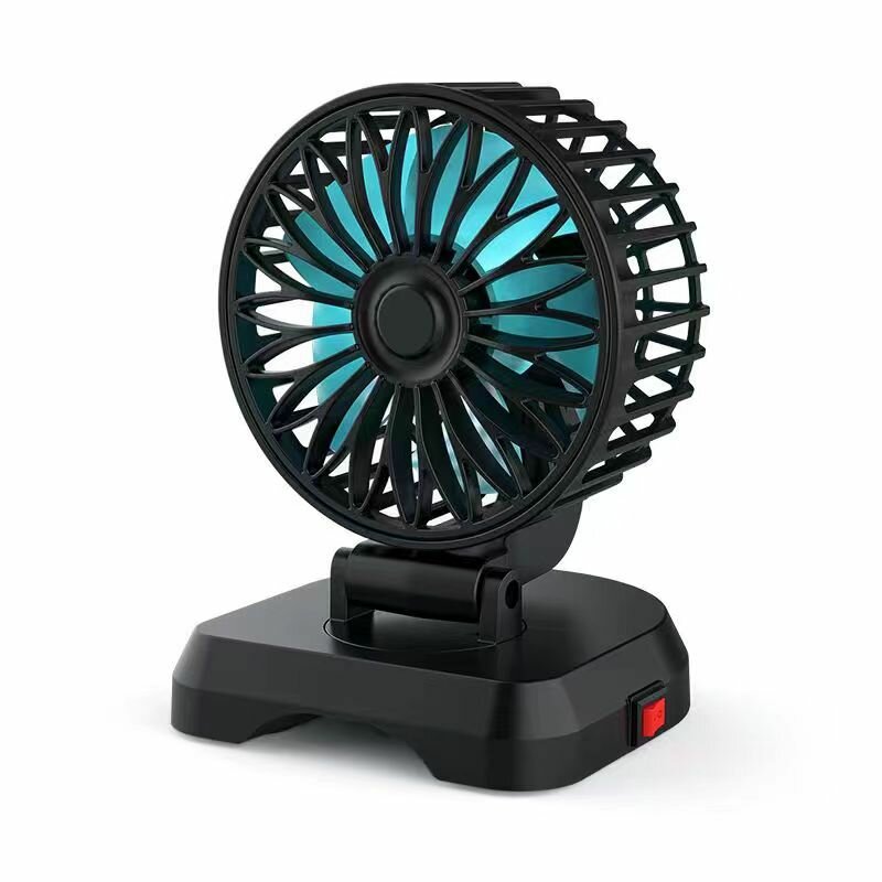 2025 Вентилятор для автомобиля с двумя головками, высокая мощность 12V для фургонов, 24V для грузовиков, электрический вентилятор с USB для автомобиля