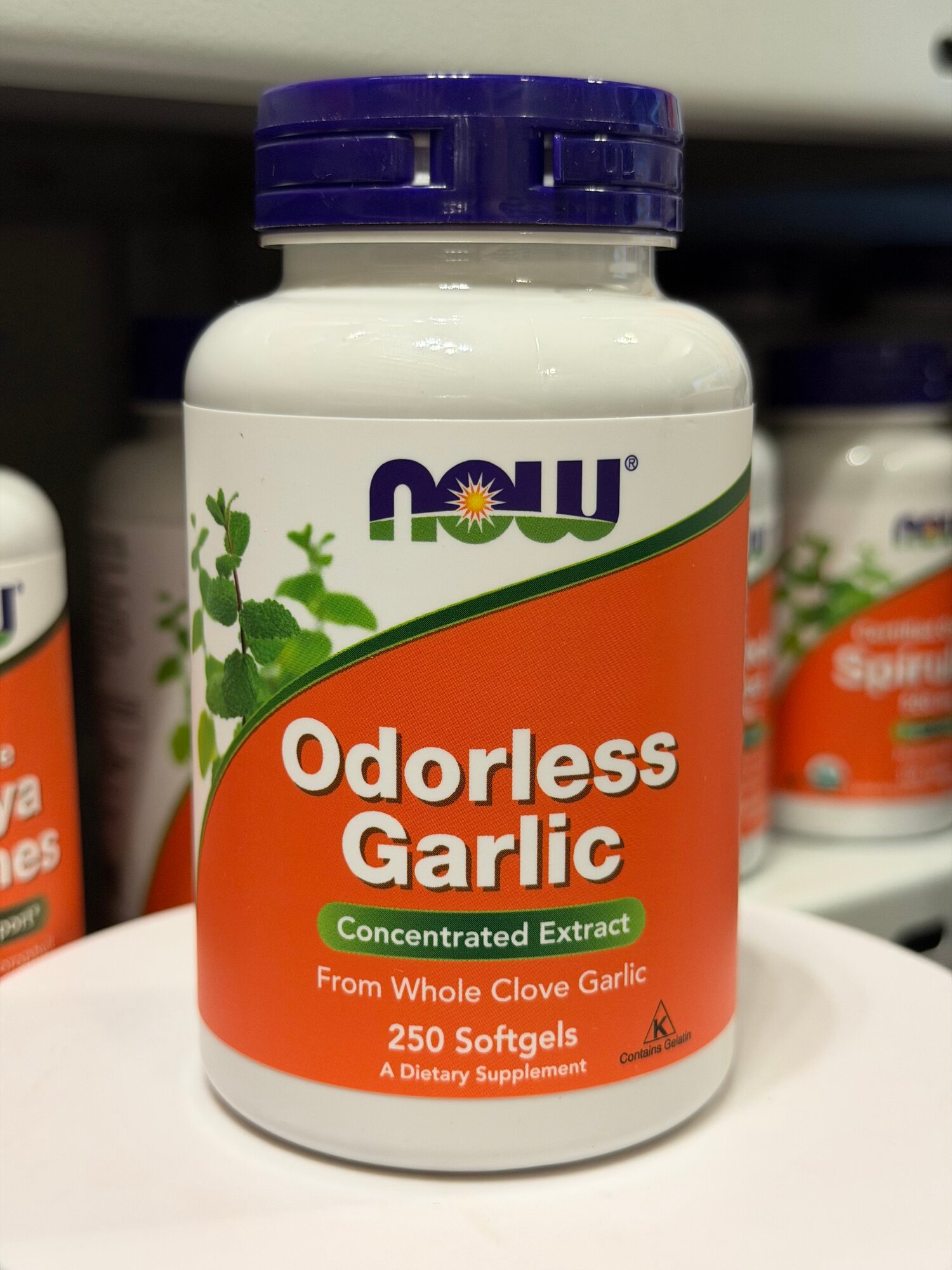 NOW Odorless Garlic — чеснок без запаха для иммунитета и здоровья сердца, 250 гелевых капсул