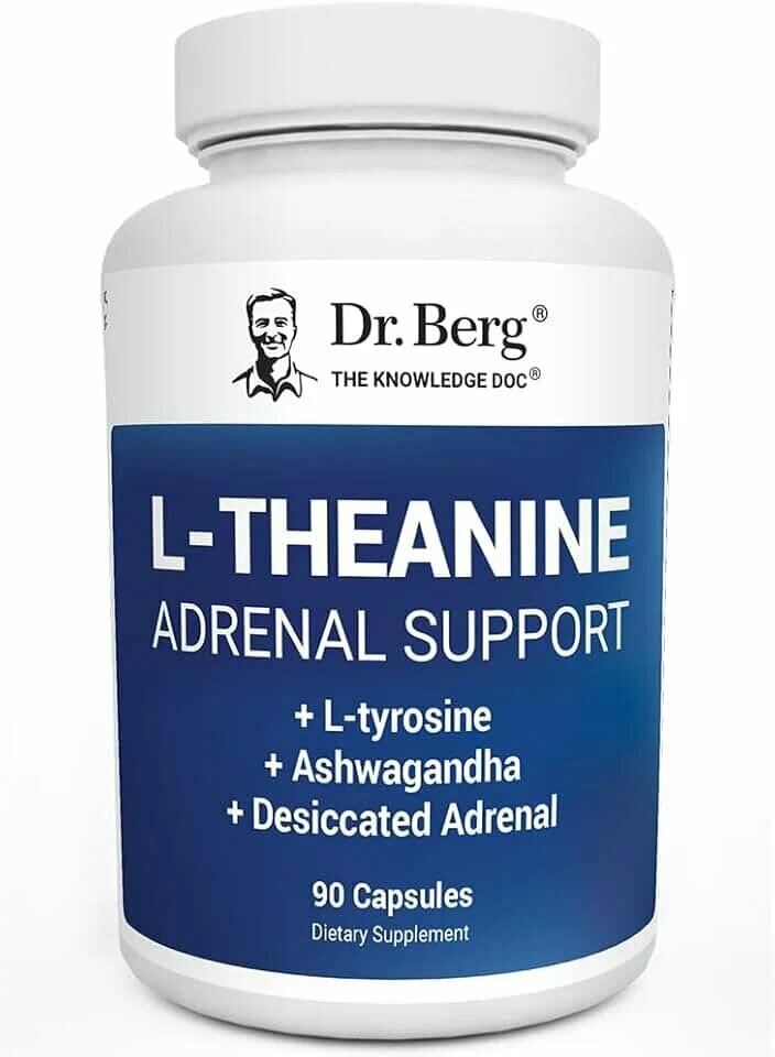 Витамины Dr. Berg L-Theanine, 200 mg, для нервной системы, 90 капсул
