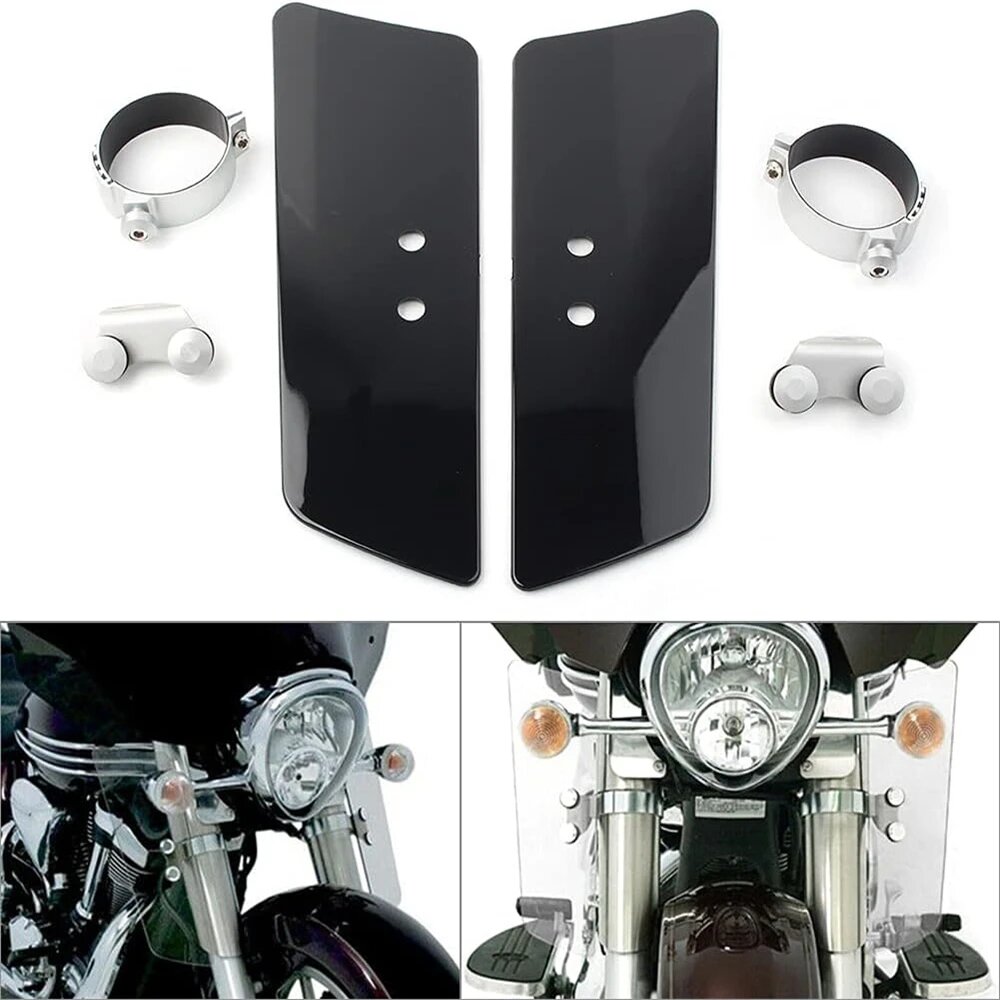 Ветровой дефлектор передней вилки для Honda Shadow VT1100 VT750 для Kawasaki Vulcan Classic black