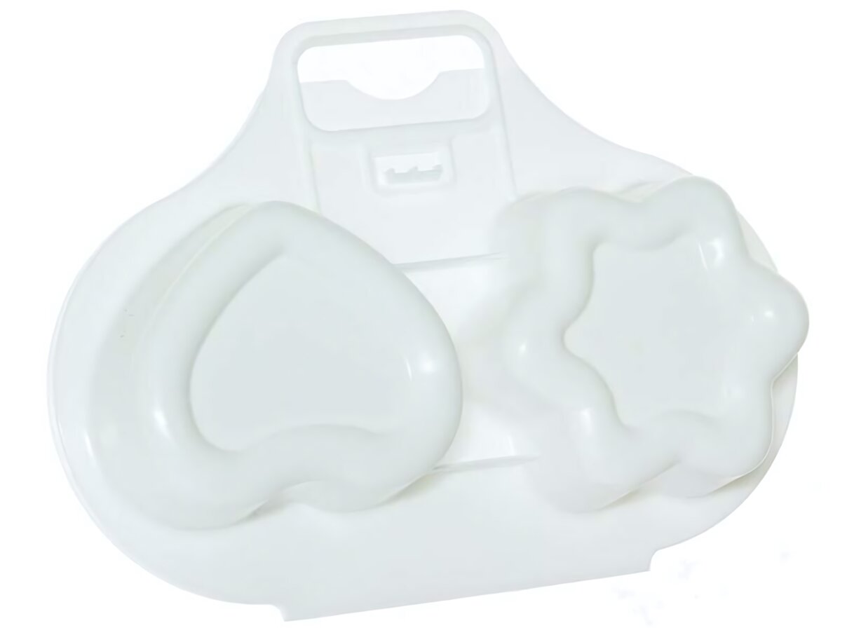 Контейнер для приготовления яиц в СВЧ "express", пластик, снежно-белый, 2 формы, быстрое приготовление