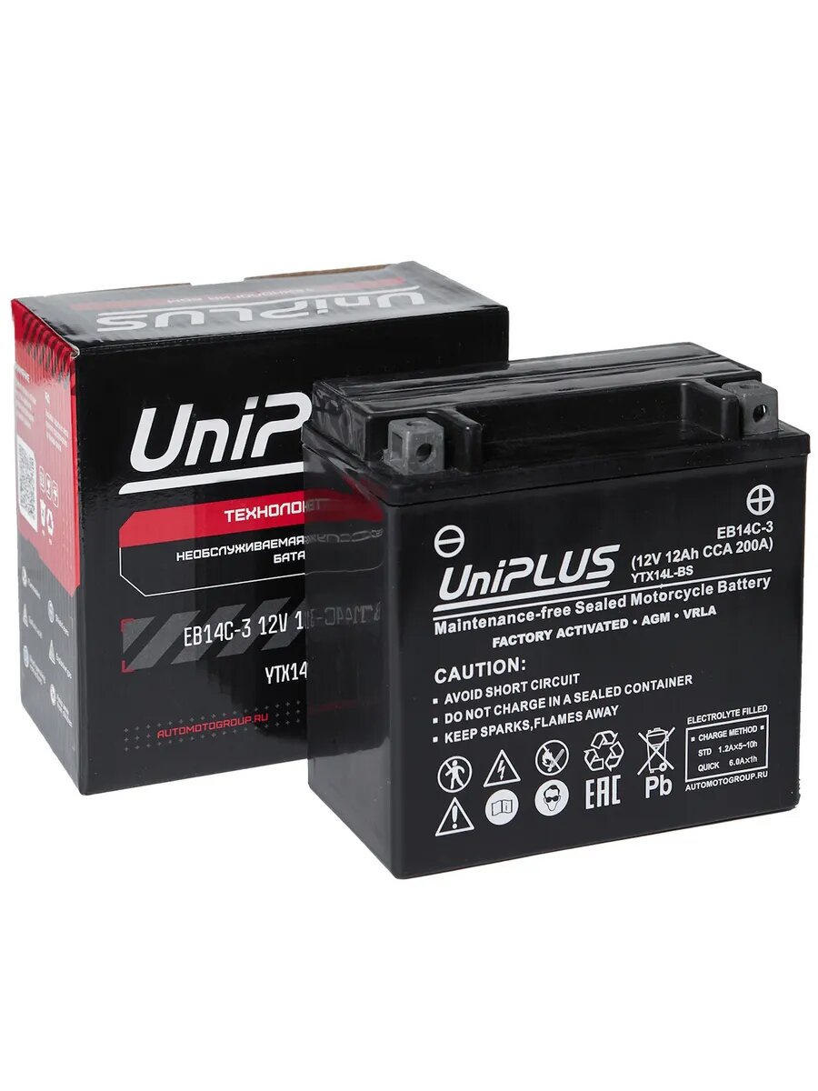 Аккумулятор Leoch UPLUS EB14C-3 12V 12Ач 200А обр. пол.