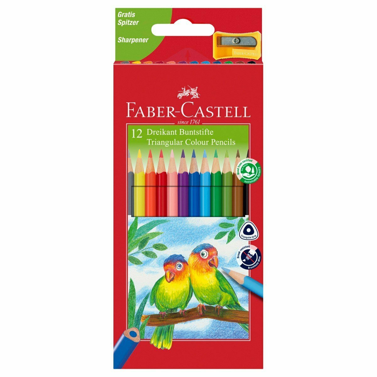 Карандаши цветные «ЕСО», Faber-Castell, 12 цветов