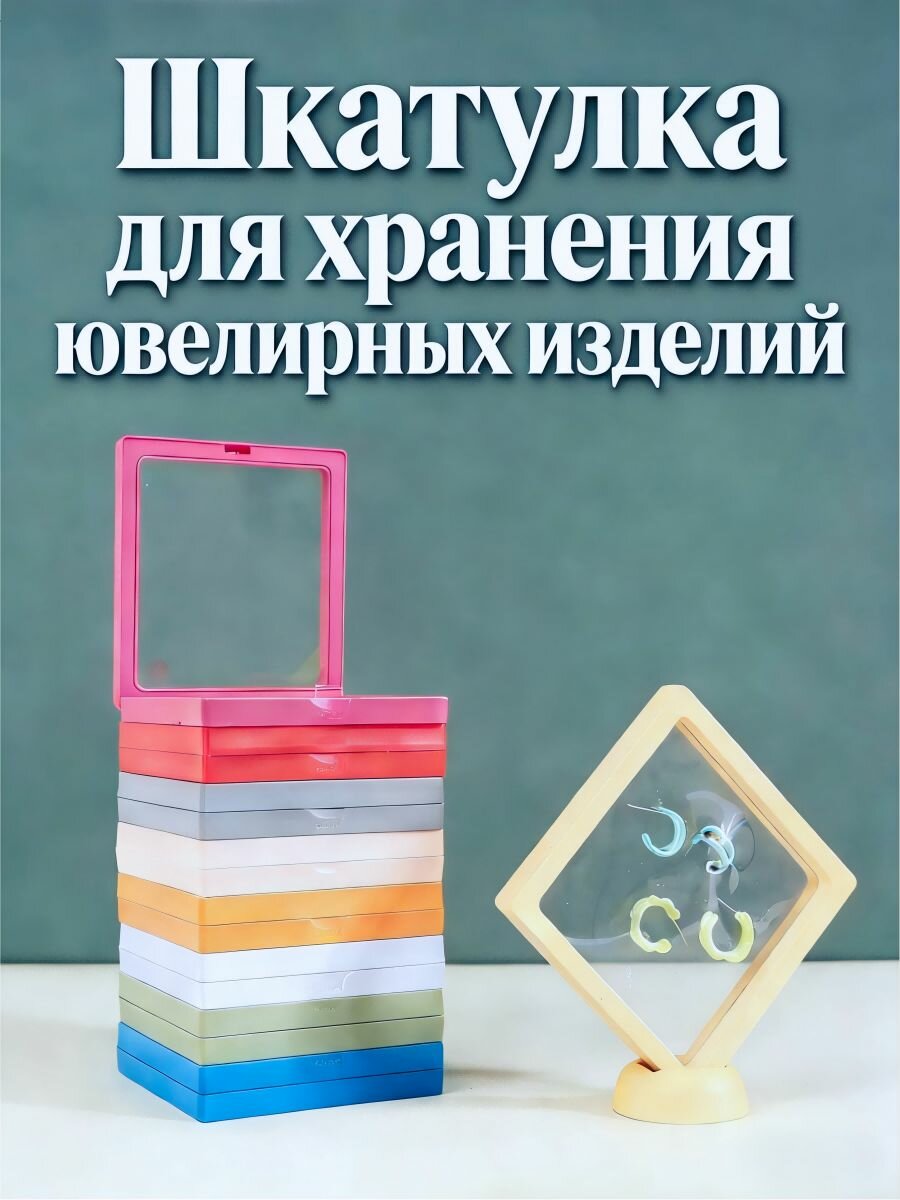 Мембранный футляр-рамка 11x11 см для украшений и монет, прозрачная мембрана с круглым отверстием, коллекционный чехол 2 шт.