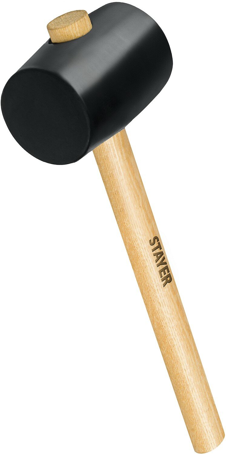 Киянка резиновая STAYER чёрная, 340 г, из твердой резины