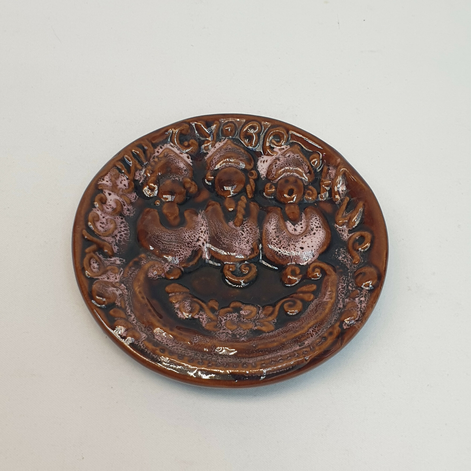 Панно керамическое СССР. Редкое, экспериментальный образец. Русский сувенир. Орловский завод керамики