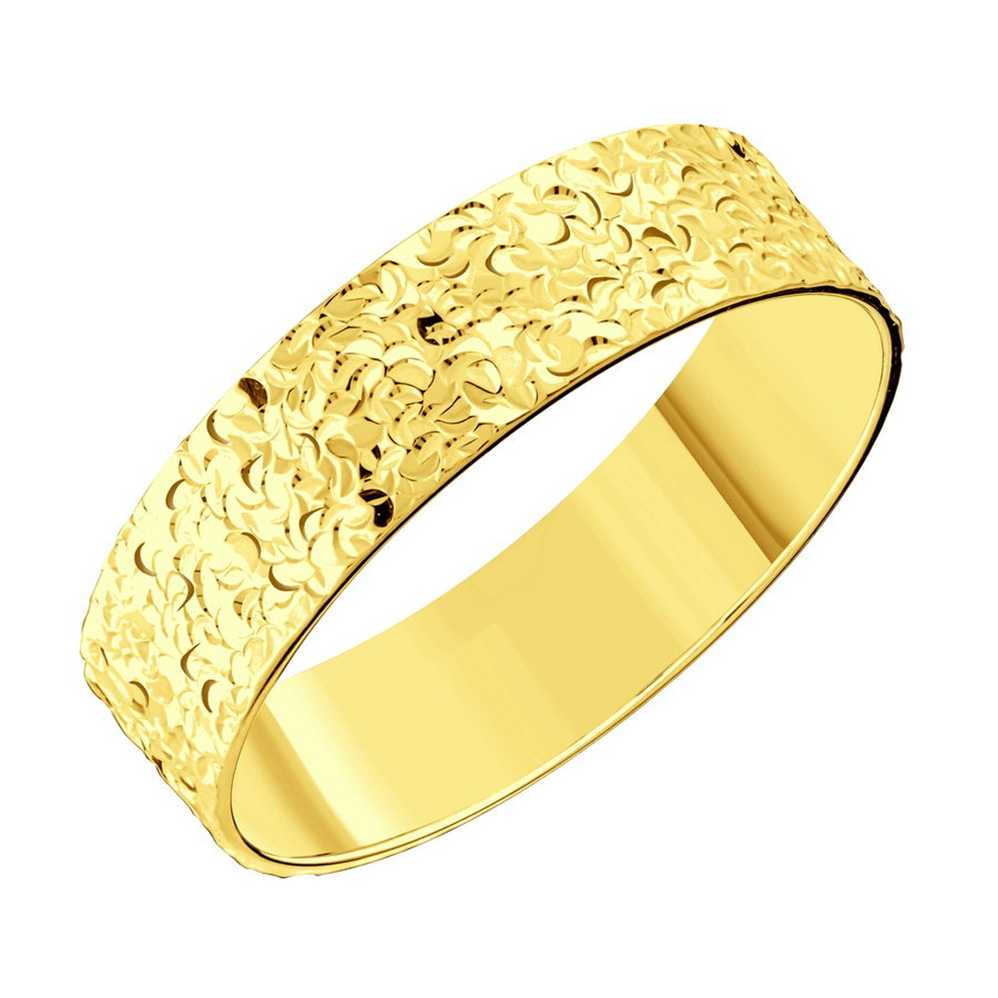 Кольцо обручальное Diamant online, желтое золото, 585 проба