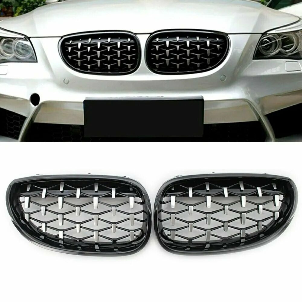 Решетка радиатора Для BMW E60 E61 550i 535i 2004 - 2009, бриллиант гоночная решетка