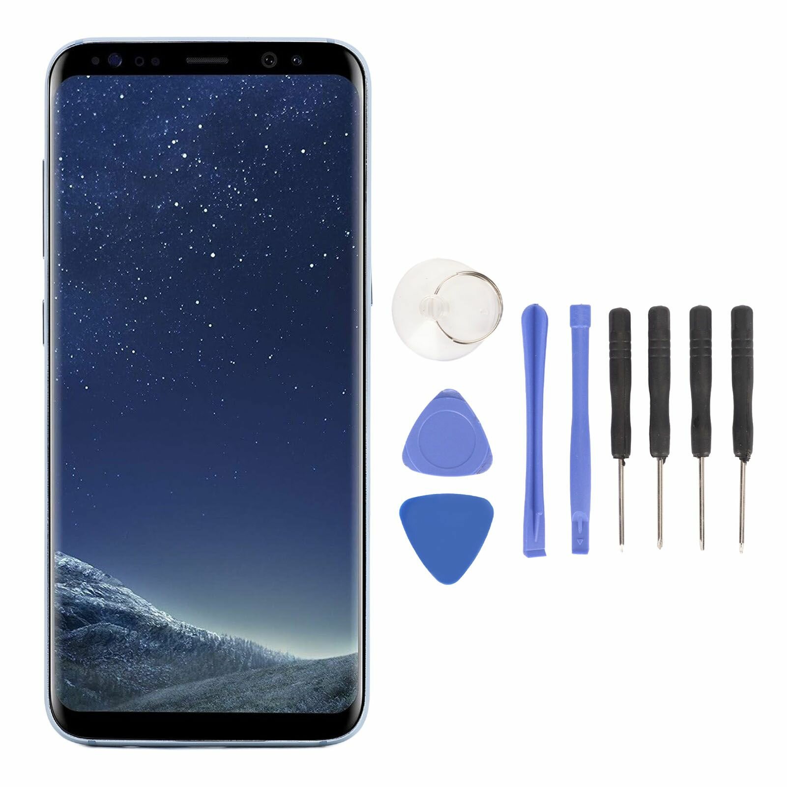 Замена OLED-экрана 5.8" для Galaxy S8 (SM-G950F). Дигитайзер в сборе. Синий