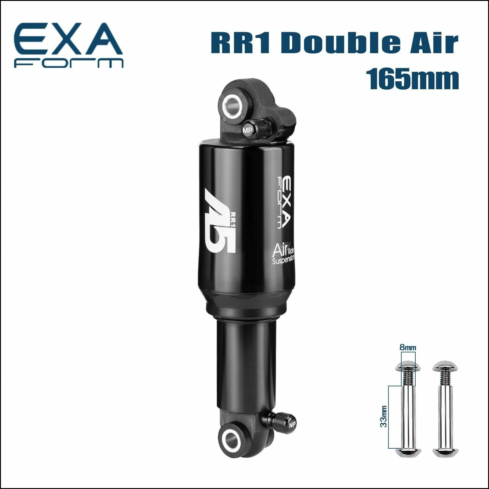 Задний амортизатор KS A5 125 150 165 190 мм RE RR1 с двойной воздушной камерой для горного велосипеда