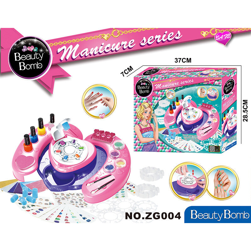 Набор детской косметики для ролевых игр, туалетный столик и маникюрный столик, подарочная коробка с игрушками для макияжа для девочек-принцесс.