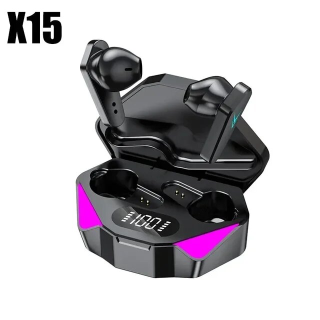 Беспроводные наушники X15 TWS 5,3 дюйма, Bluetooth, низкая задержка 65 мс, внутриканальная игровая гарнитура с микрофоном, совместимая с Xiaomi и iPhone.