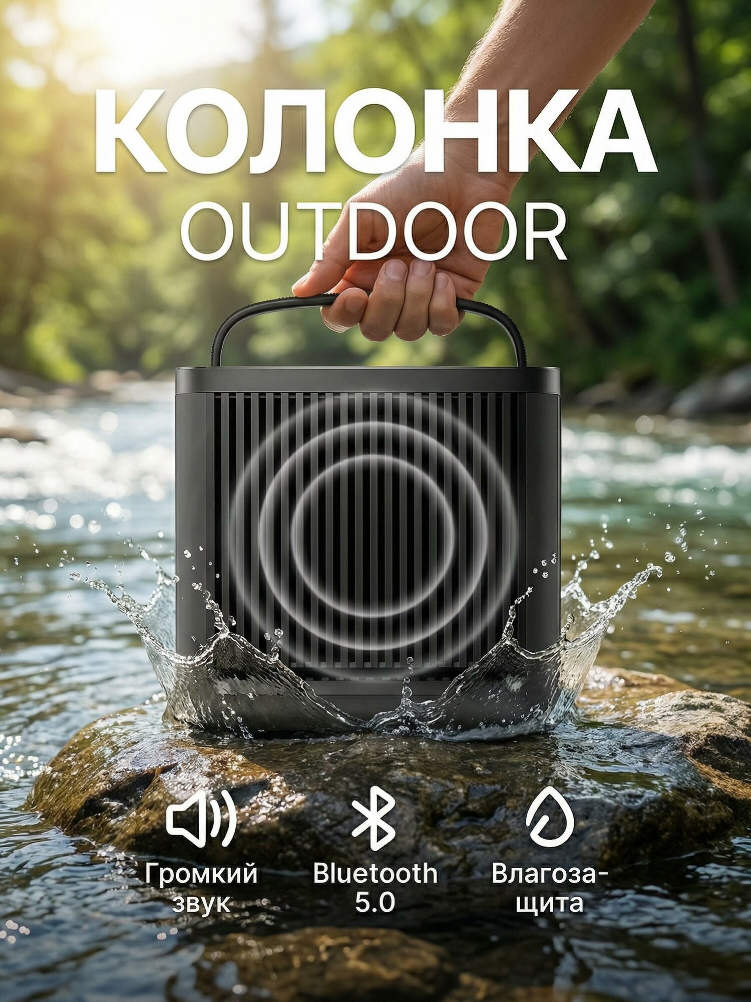 Колонка Xiaomi Outdoor Bluetooth Speaker Camp 40Вт (ASM06A) Black CN