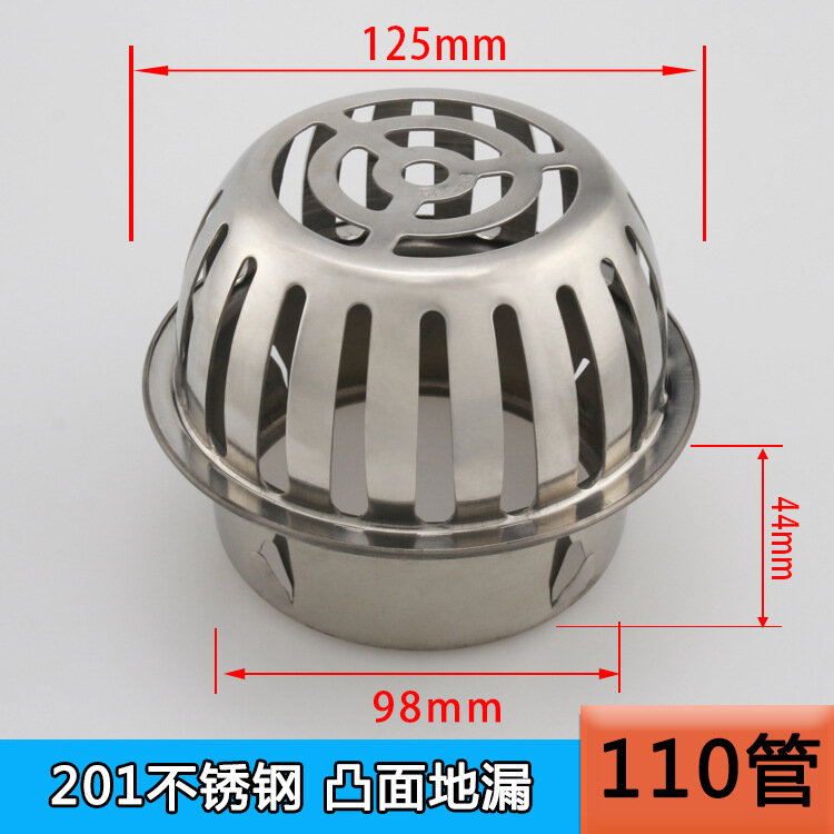 Напольный слив для балкона из нержавеющей стали 304, круглый напольный слив для крыши, крышка напольного сливного трапа из ПВХ для улицы, противозасорный дренажный трап для ливневой воды.