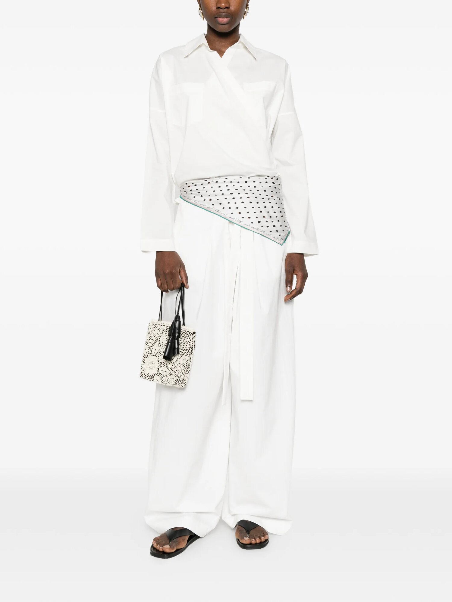 Рубашка IRO Wrap pocket shirt, размер 34, white — фото 1